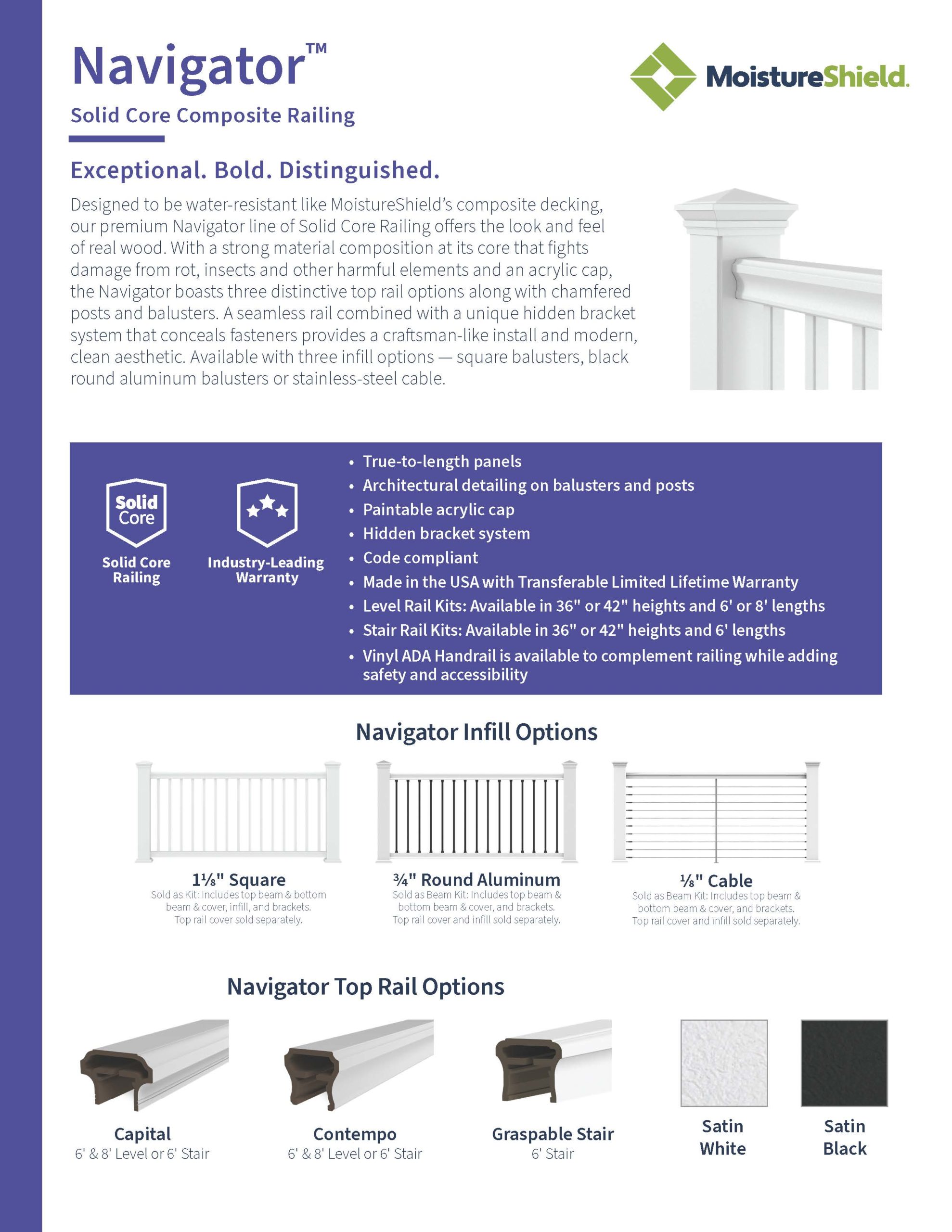 Deck Specifications for MoistureShield Composite Decking