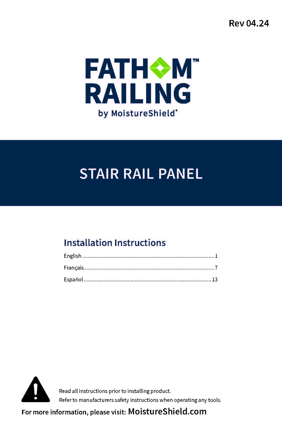 Deck Specifications for MoistureShield Composite Decking